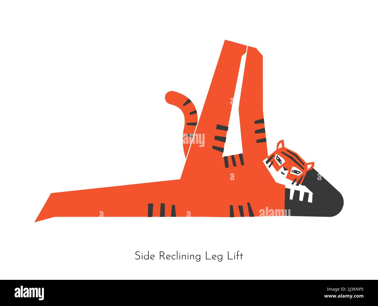 Vector concept with animal cartoon character learning core yoga ...