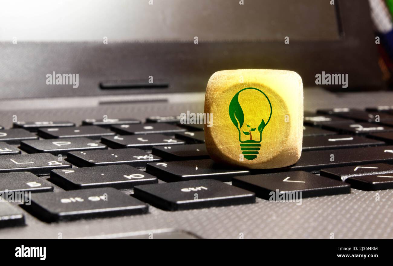 The tree growing on the soil in a light bulb. Creative ideas of earth ...