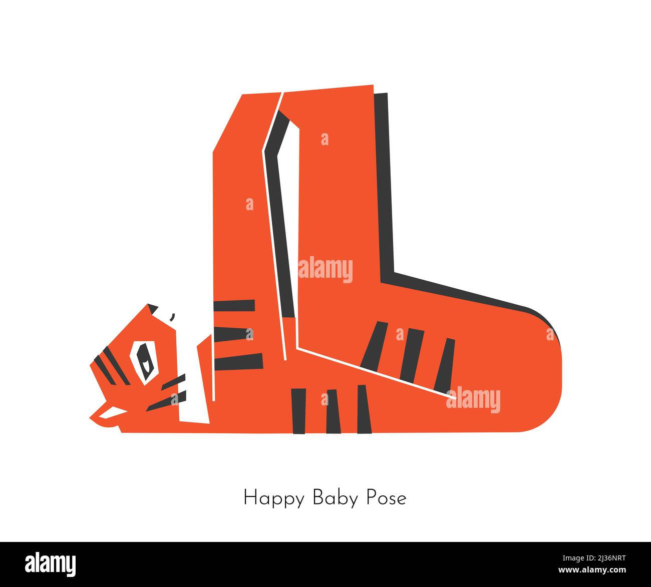 Vector isolated concept with cartoon flat animal learning yoga practice ...