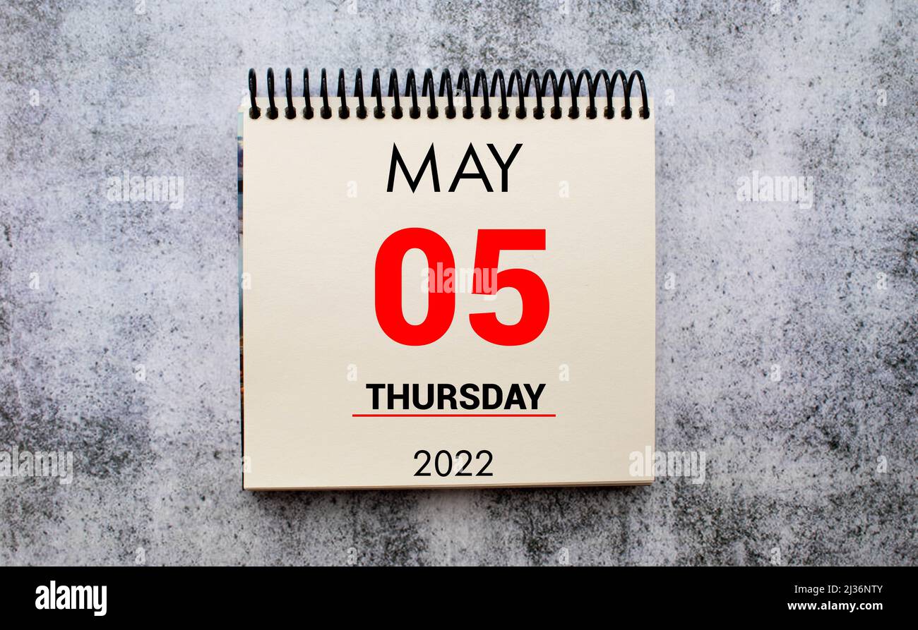 May 5 Calendar. Part of a set Stock Photo - Alamy