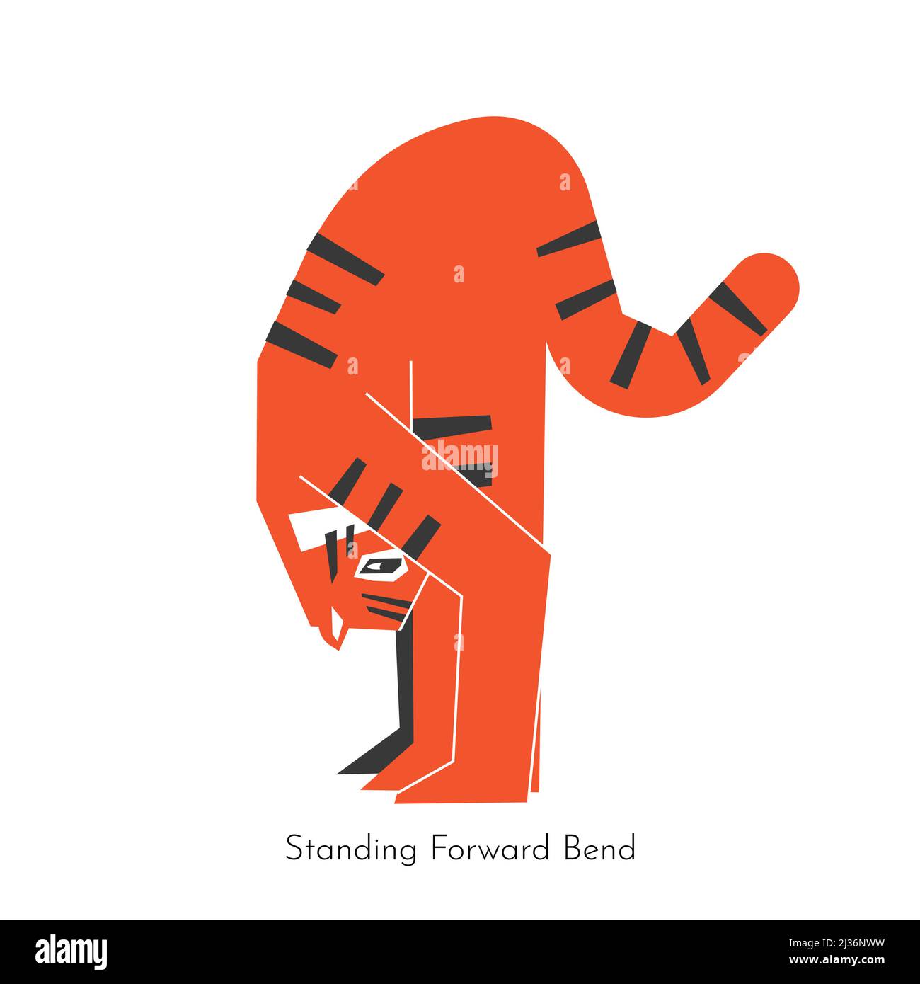 Vector concept with animal cartoon character learning core yoga ...