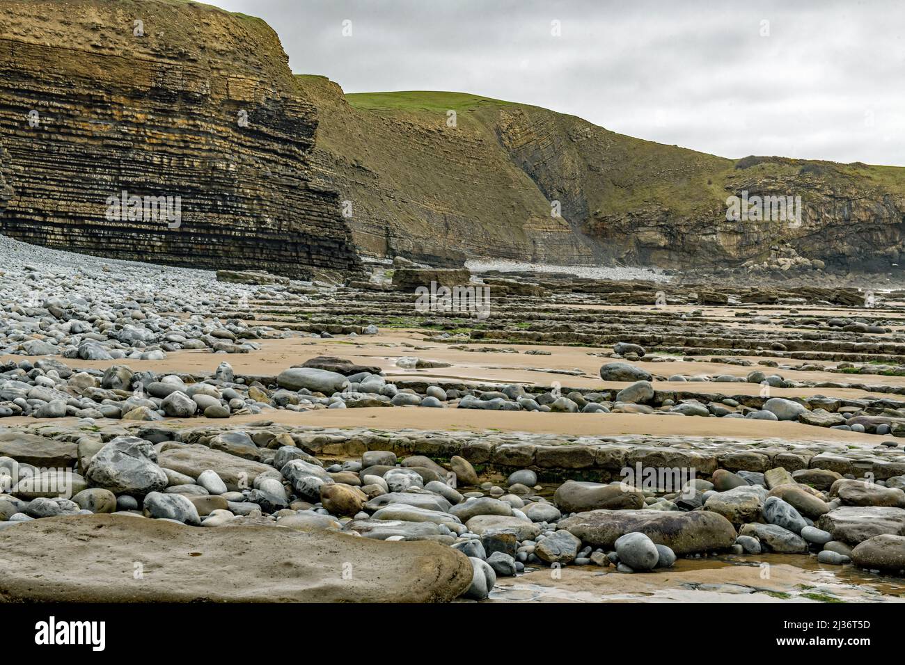 Dunraven bay site of special scientific interest hi-res stock ...