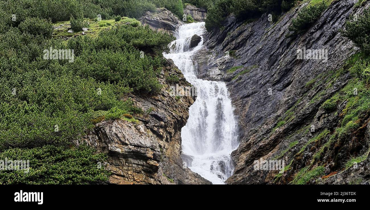 Water flowing through the mountains , beautiful nature background Stock ...