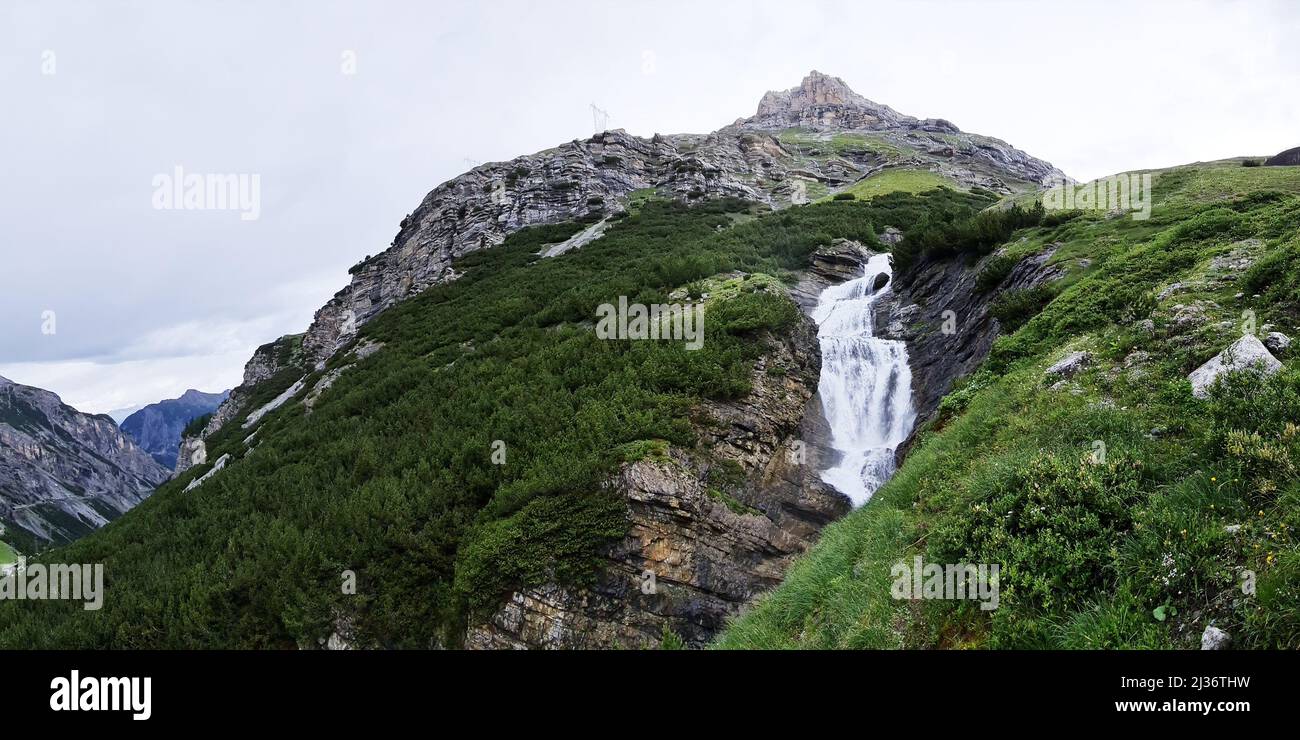 Water flowing through the mountains , beautiful nature background Stock ...