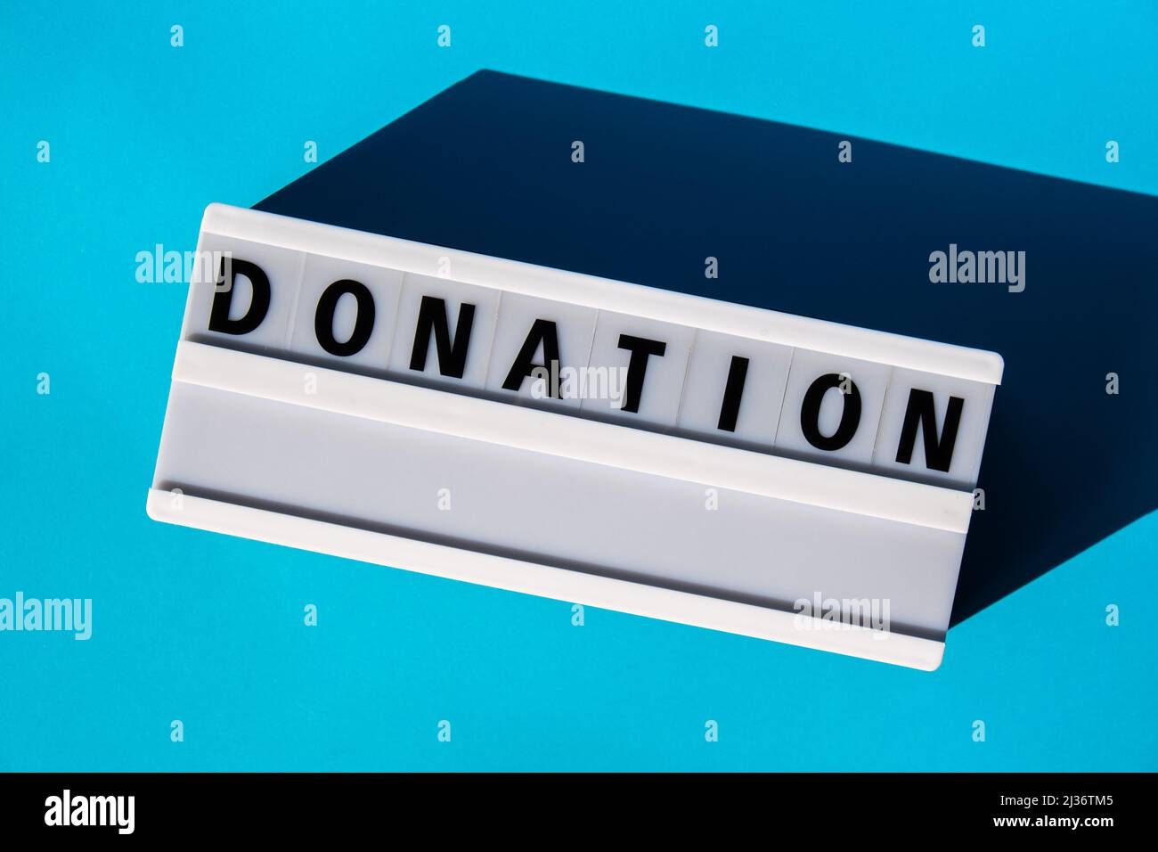 Lightbox with text DONATION. Motivational Words Quotes Concept ...