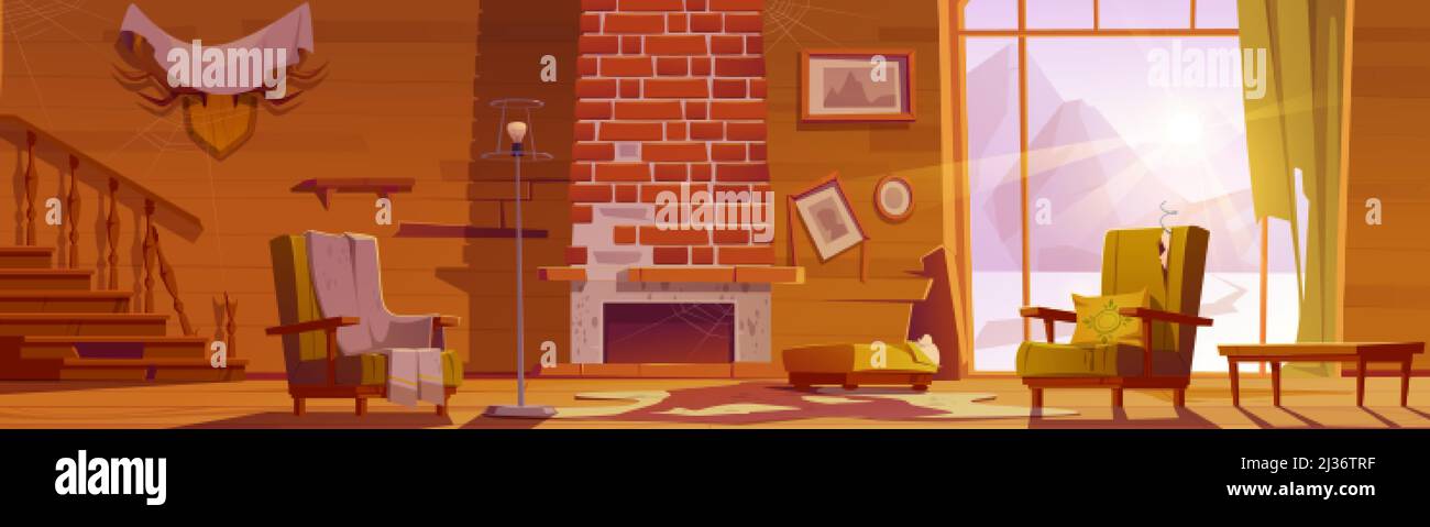 Mountain hut interior Stock Vector Images - Alamy