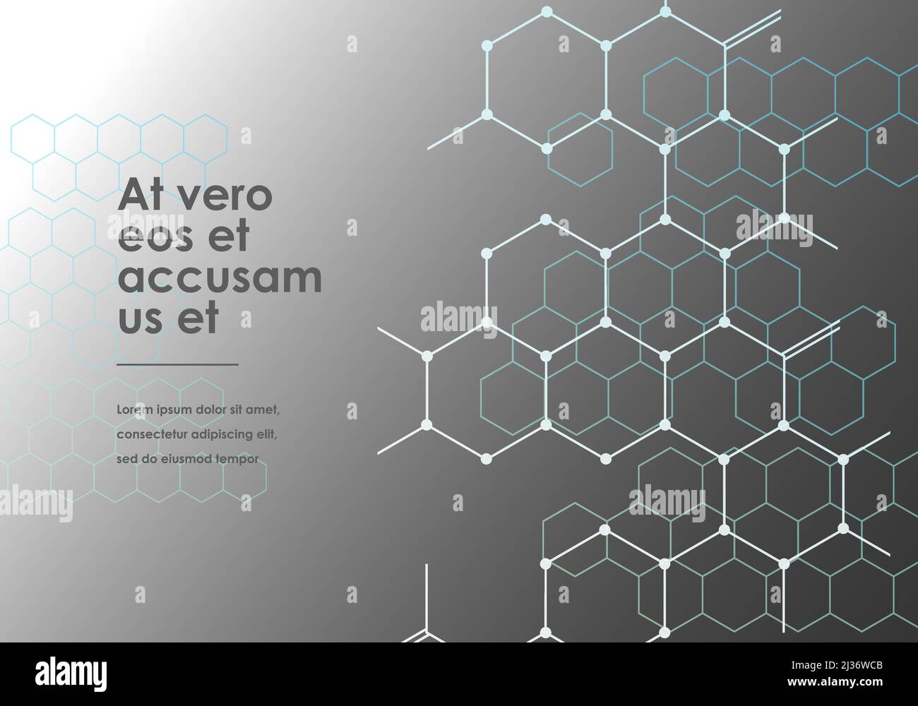 Vector abstract geometric shape with hexagons molecule connect Stock ...