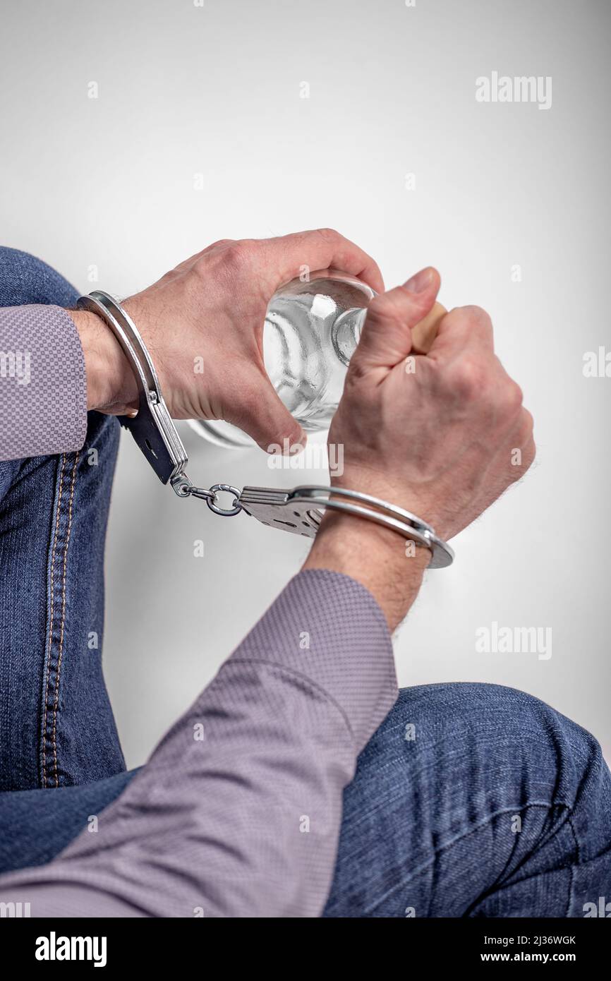 The concept of male alcohol addiction Stock Photo - Alamy