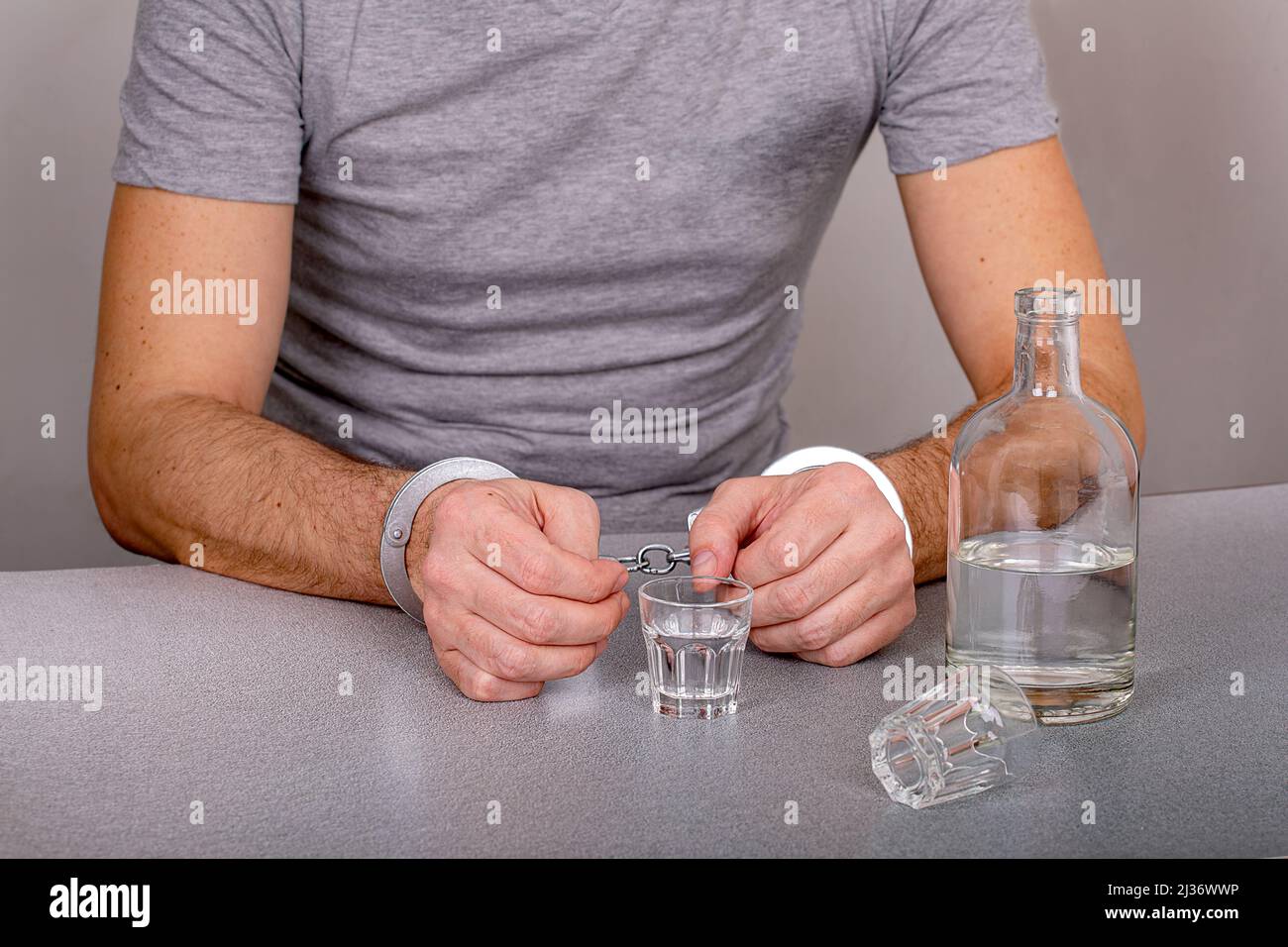 The concept of male alcohol addiction Stock Photo - Alamy