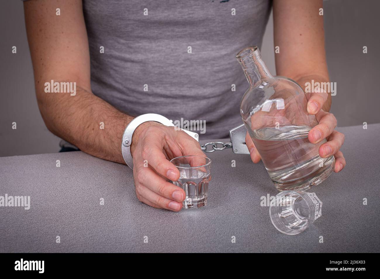 The concept of male alcohol addiction Stock Photo - Alamy