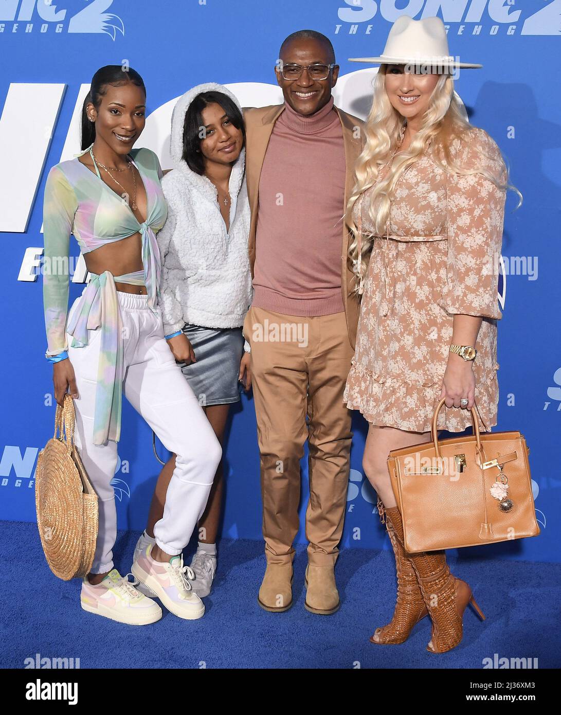 Tommy Davidson and Family arrives at the SONIC THE HEDGEHOG 2 Los ...