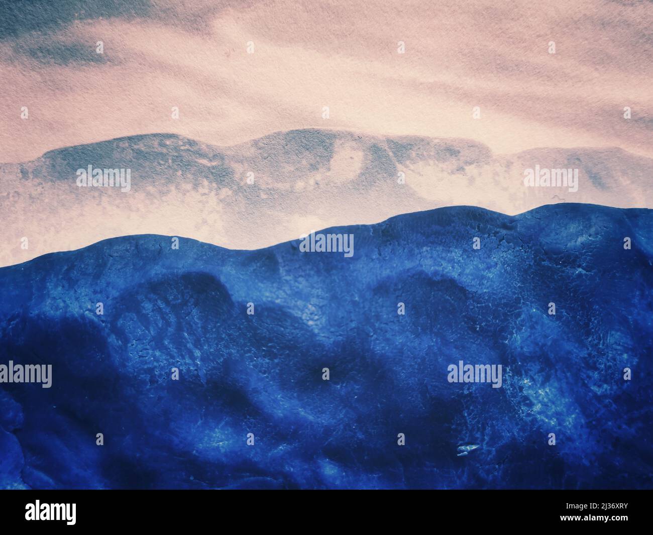 Abstract landscape, blue mountains Stock Photo - Alamy