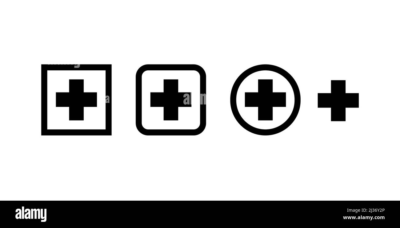 Medical Icons. Various black medical crosses Stock Vector Image & Art ...
