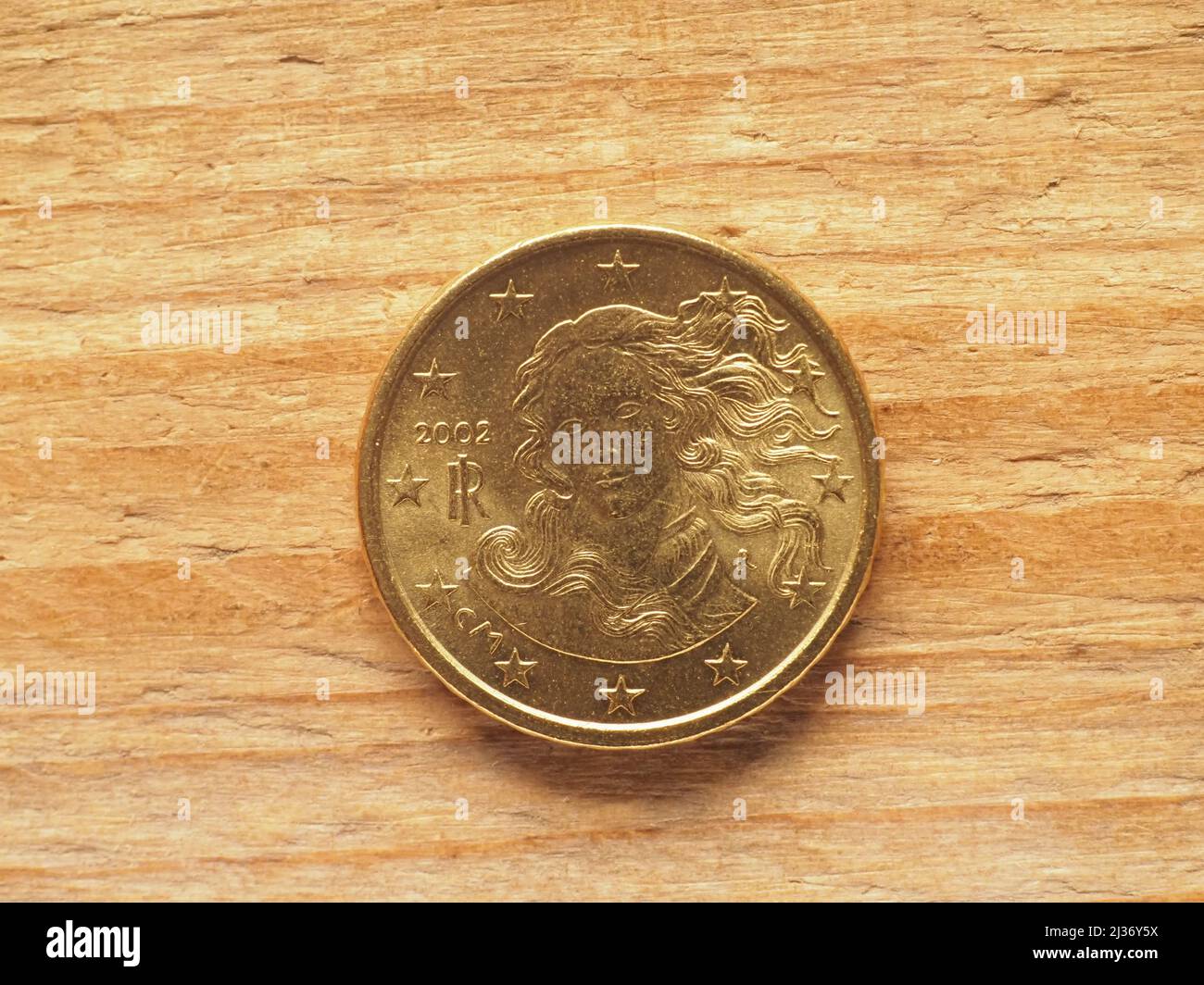 ten cents coin, Italian side showing the birth of Venus by Sandro ...