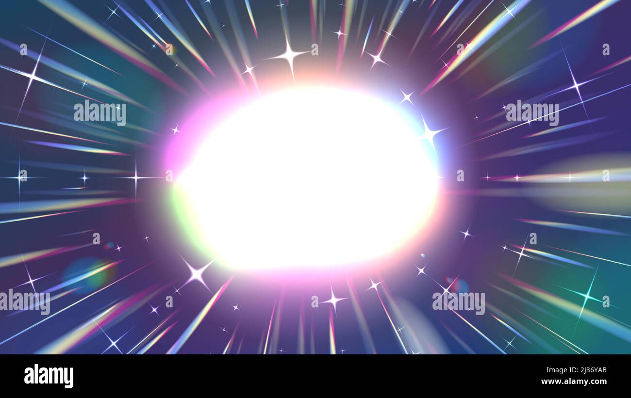 Image of bright light source at the center. Vector data that is easy to ...