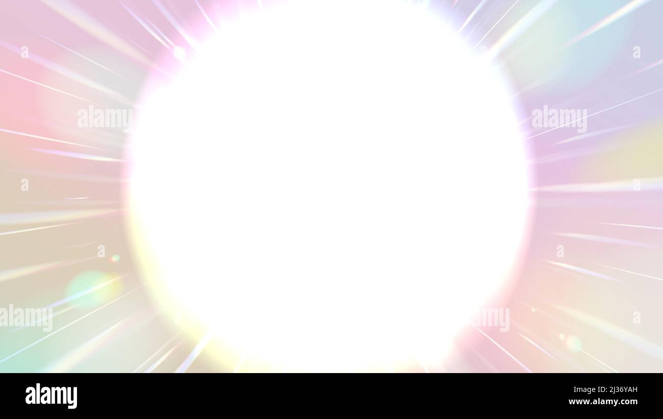 Image of bright light source at the center. Pale background color ...