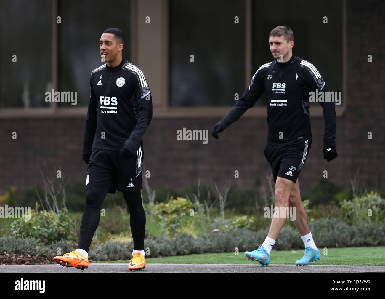 Leicester City's Youri Tielemans (left) and Timothy Castagne during a ...