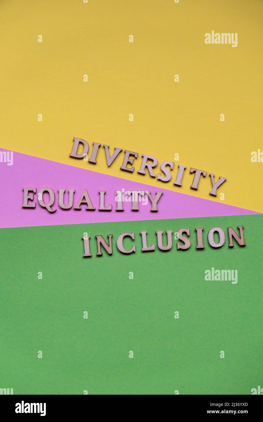 Message DIVERSITY INCLUSION EQUALITY. Motivational Words Quotes Concept ...