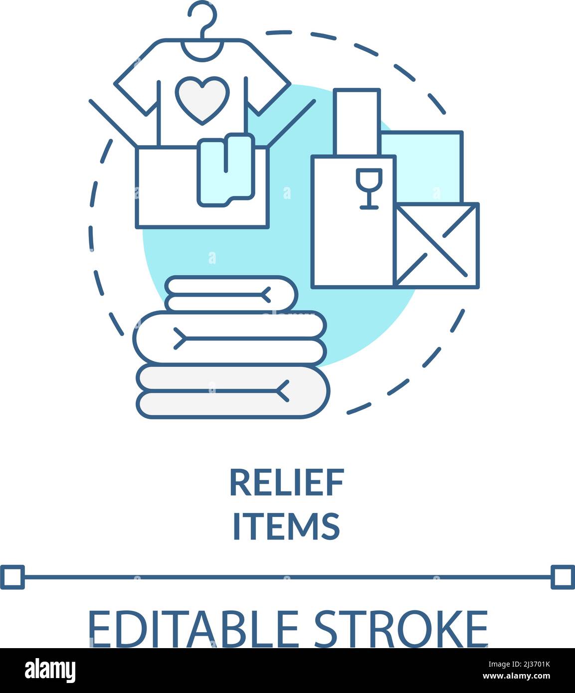 Relief items turquoise concept icon Stock Vector Image & Art - Alamy