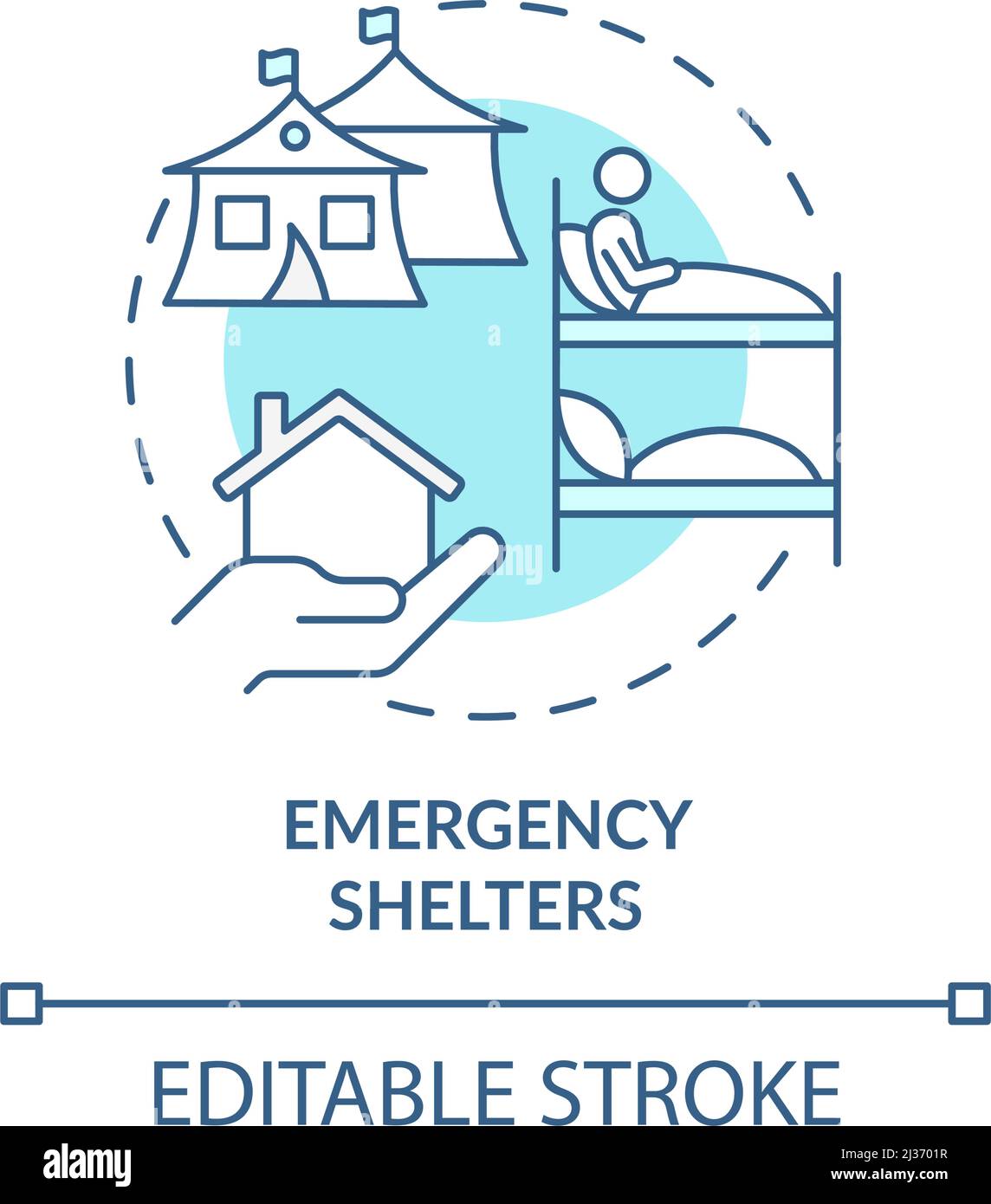 Emergency shelter line icon Stock Vector Images - Alamy
