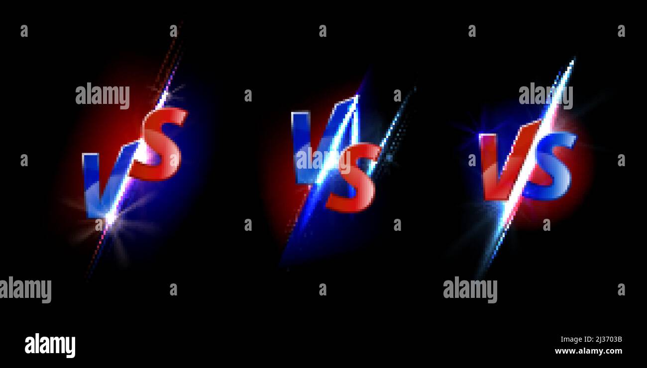 Versus screen design for game battles, sport competition and challenge ...