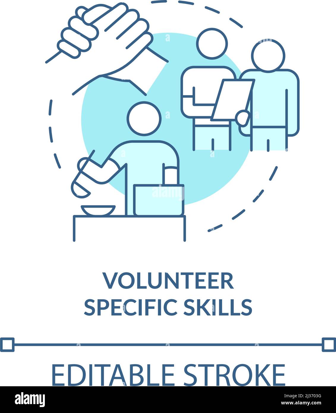 Volunteer specific skills turquoise concept icon Stock Vector Image ... Volunteer specific skills turquoise concept icon Stock Vector Image ...