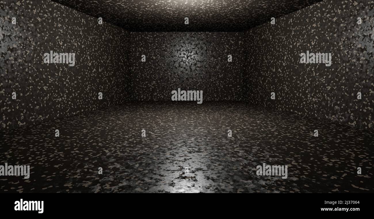 Empty Grunge Underground Hangar Tunnel Garage Realistic Background ...