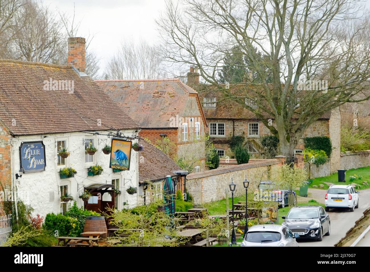 Around Aldbourne, a wiltshire village. The Blue Boar Pub Stock Photo ...