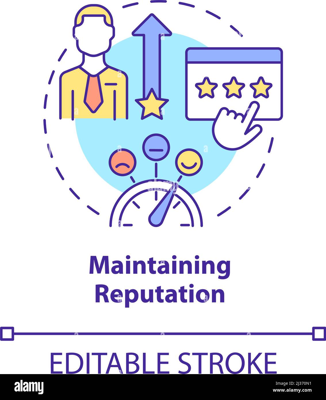 Maintaining reputation concept icon Stock Vector Image & Art - Alamy