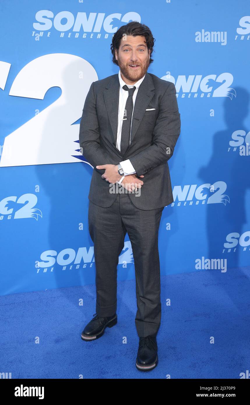 Los Angeles, Ca. 5th Apr, 2022. Adam Pally at Sonic The Hedgehog 2 ...