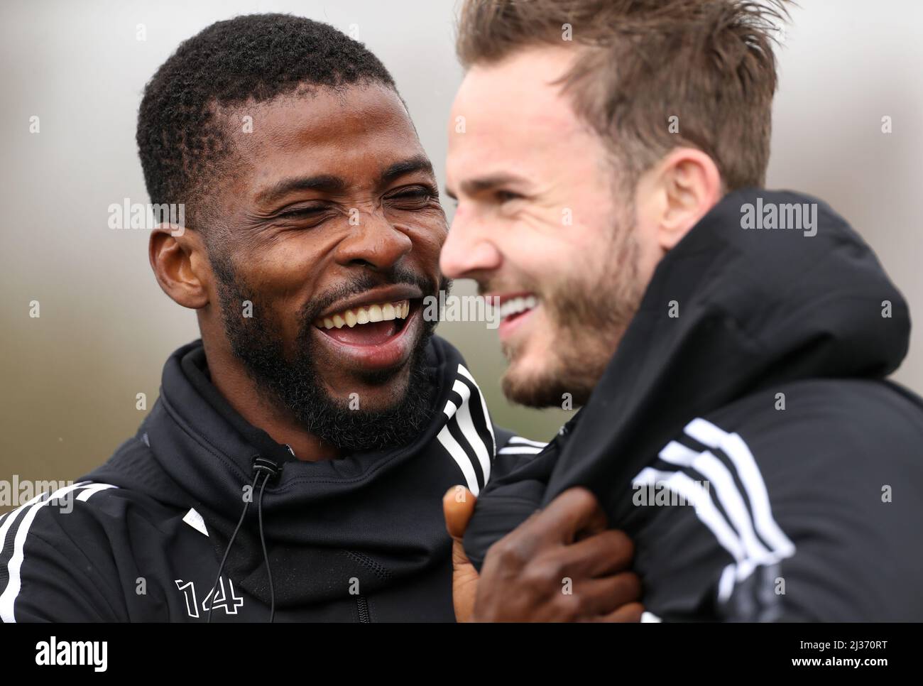 Leicester City's Kelechi Iheanacho (left) and James Maddison during a ...