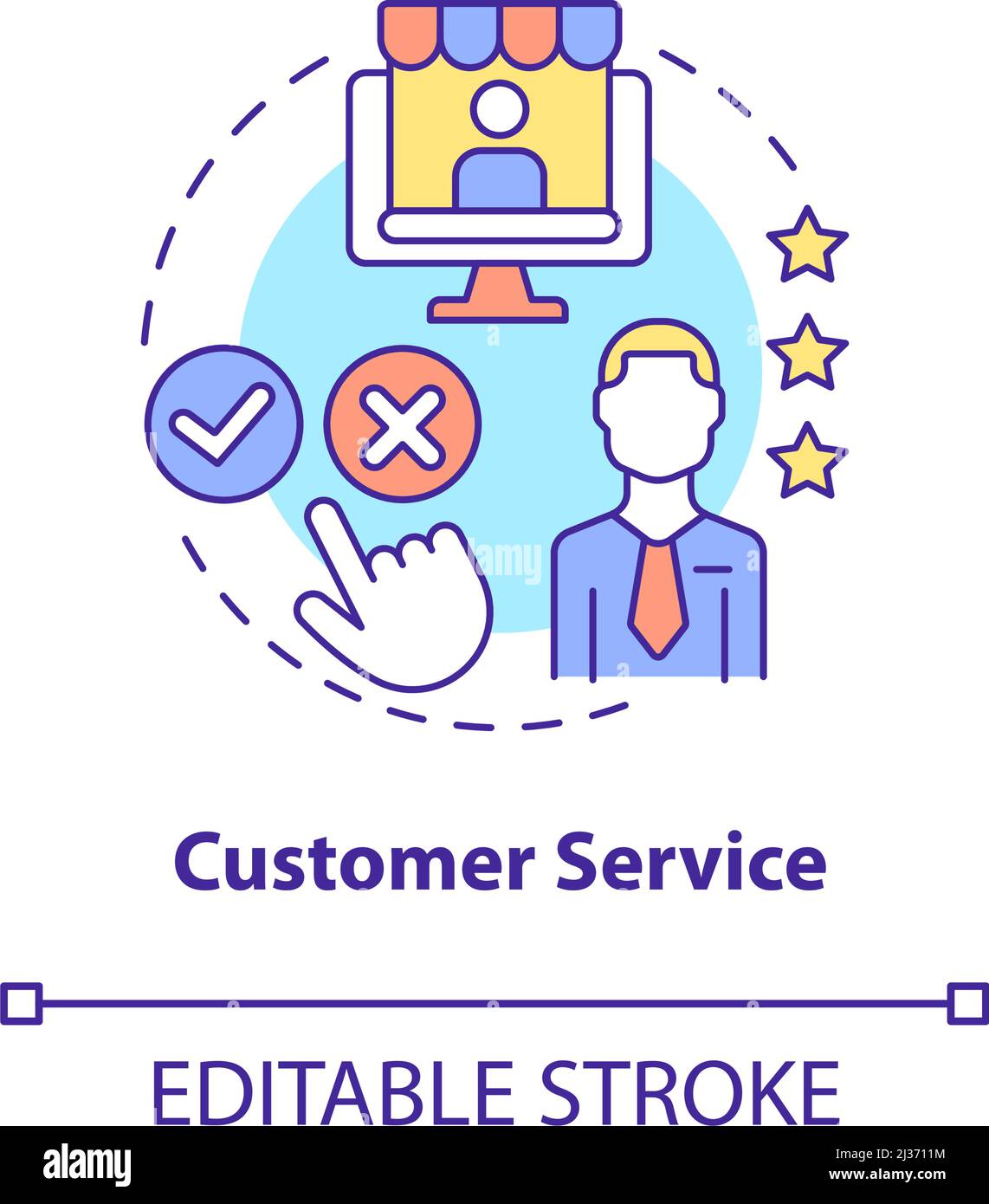 Customer service concept icon Stock Vector Image & Art - Alamy