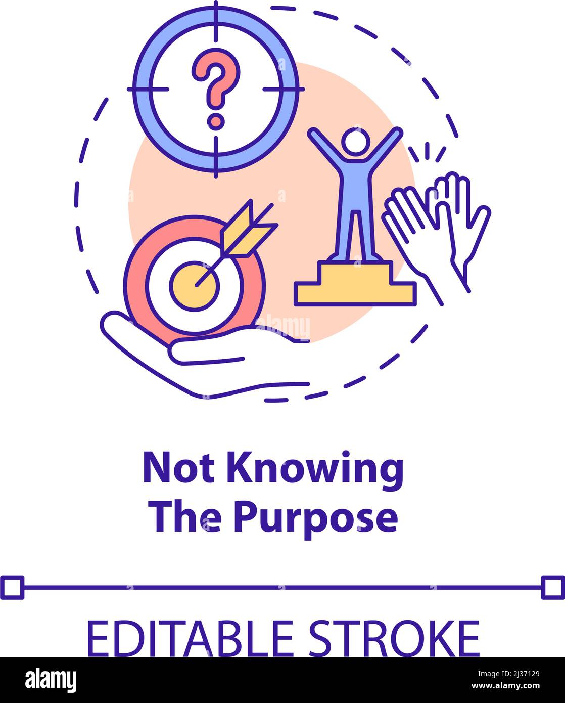 Not knowing purpose concept icon Stock Vector Image & Art - Alamy