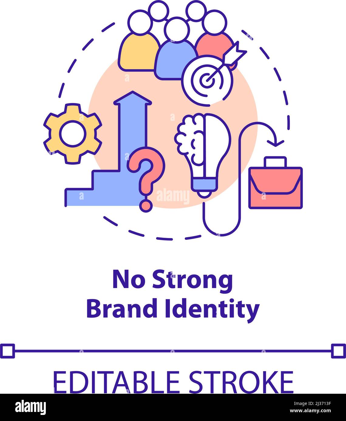 No strong brand identity concept icon Stock Vector Image & Art - Alamy
