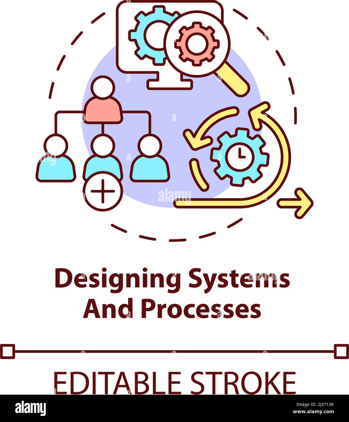 Designing systems and processes concept icon Stock Vector Image & Art ...