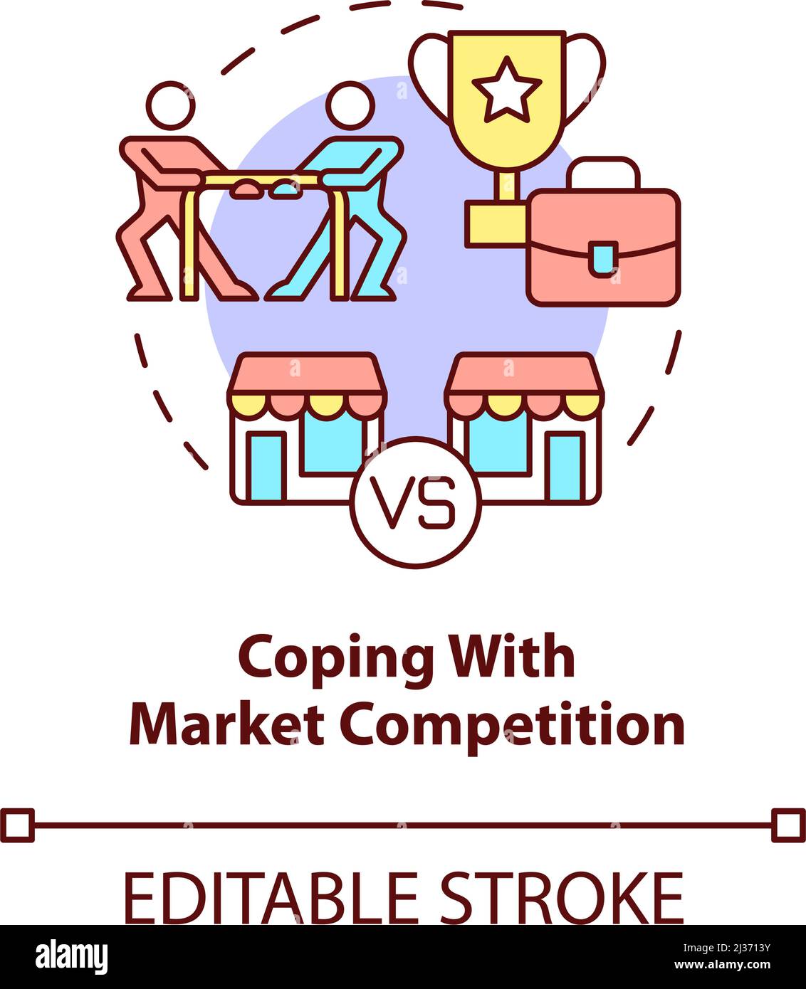 Coping with market competition concept icon Stock Vector Image & Art ...