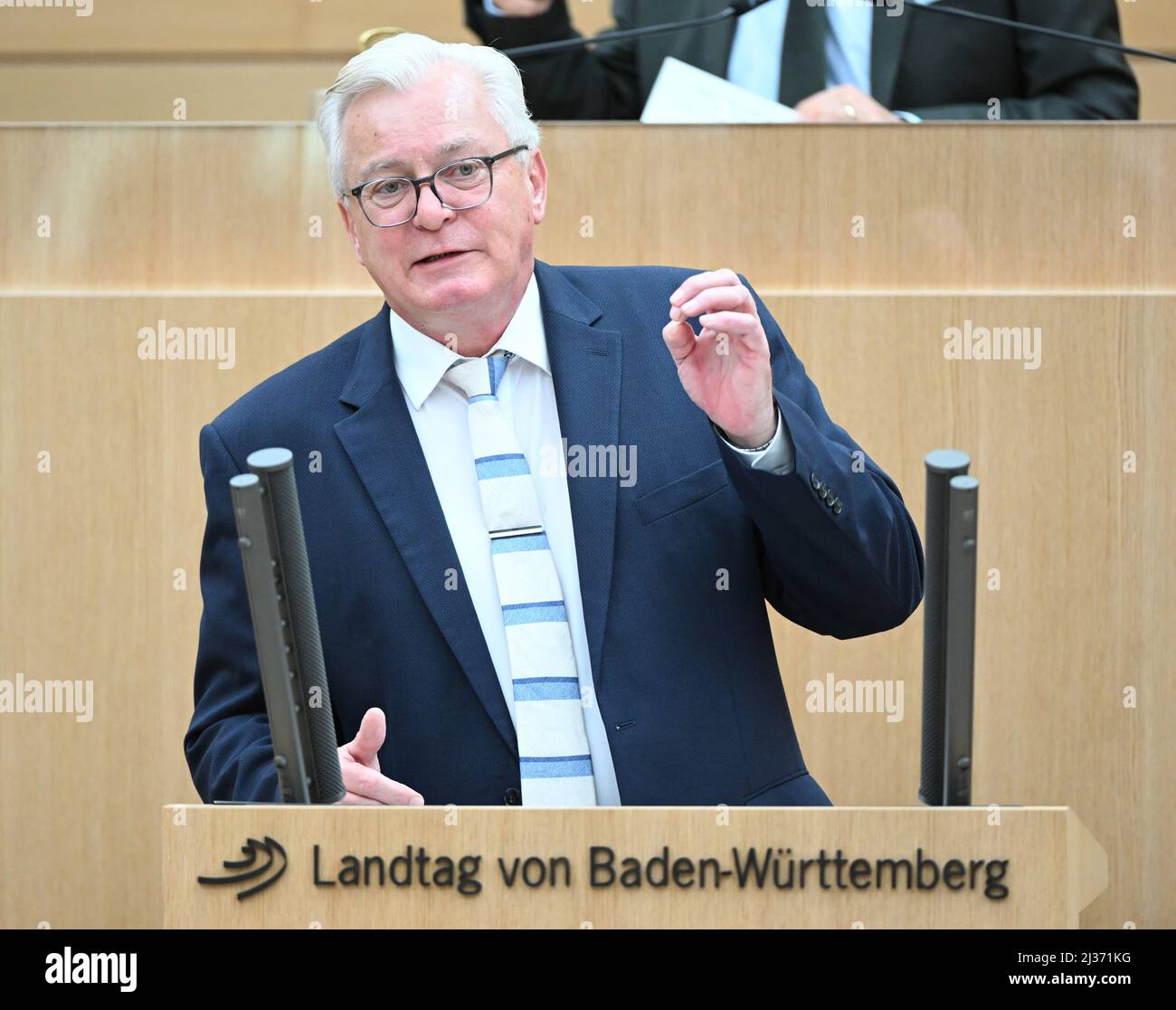 Stuttgart, Germany. 06th Apr, 2022. Bernd Gögel, AfD parliamentary ...