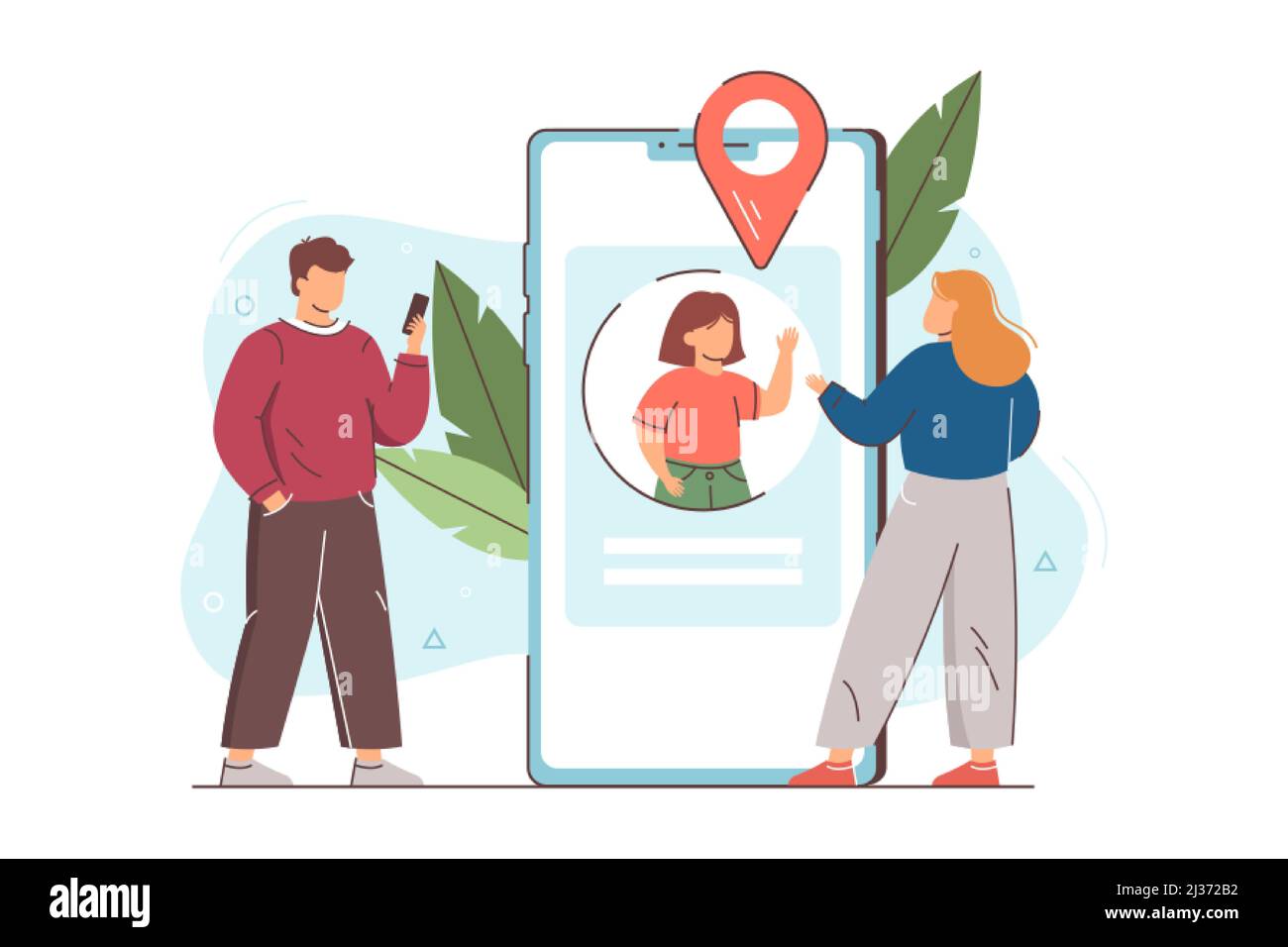 Parents monitoring online whereabouts of child with geolocation ...