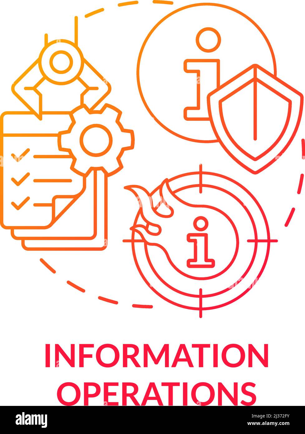 Information operations red gradient concept icon Stock Vector Image & Art - Alamy