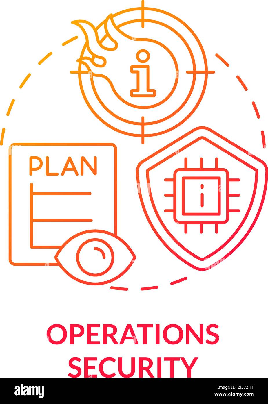 Operations security red gradient concept icon Stock Vector Image & Art ...