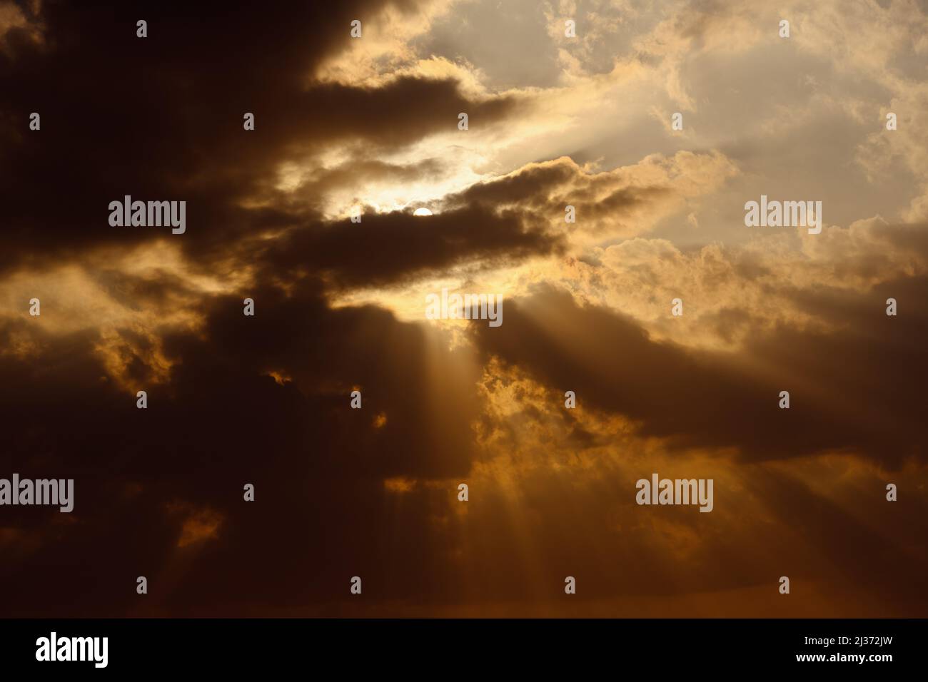Dramatic sky with orange clouds. Nature background Stock Photo - Alamy