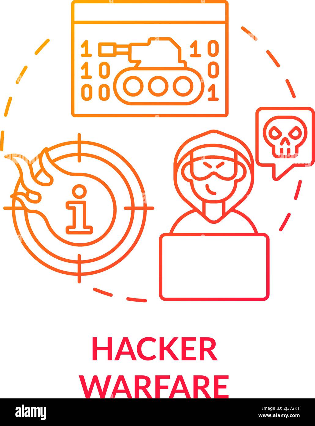 Hacker warfare red gradient concept icon Stock Vector Image & Art - Alamy