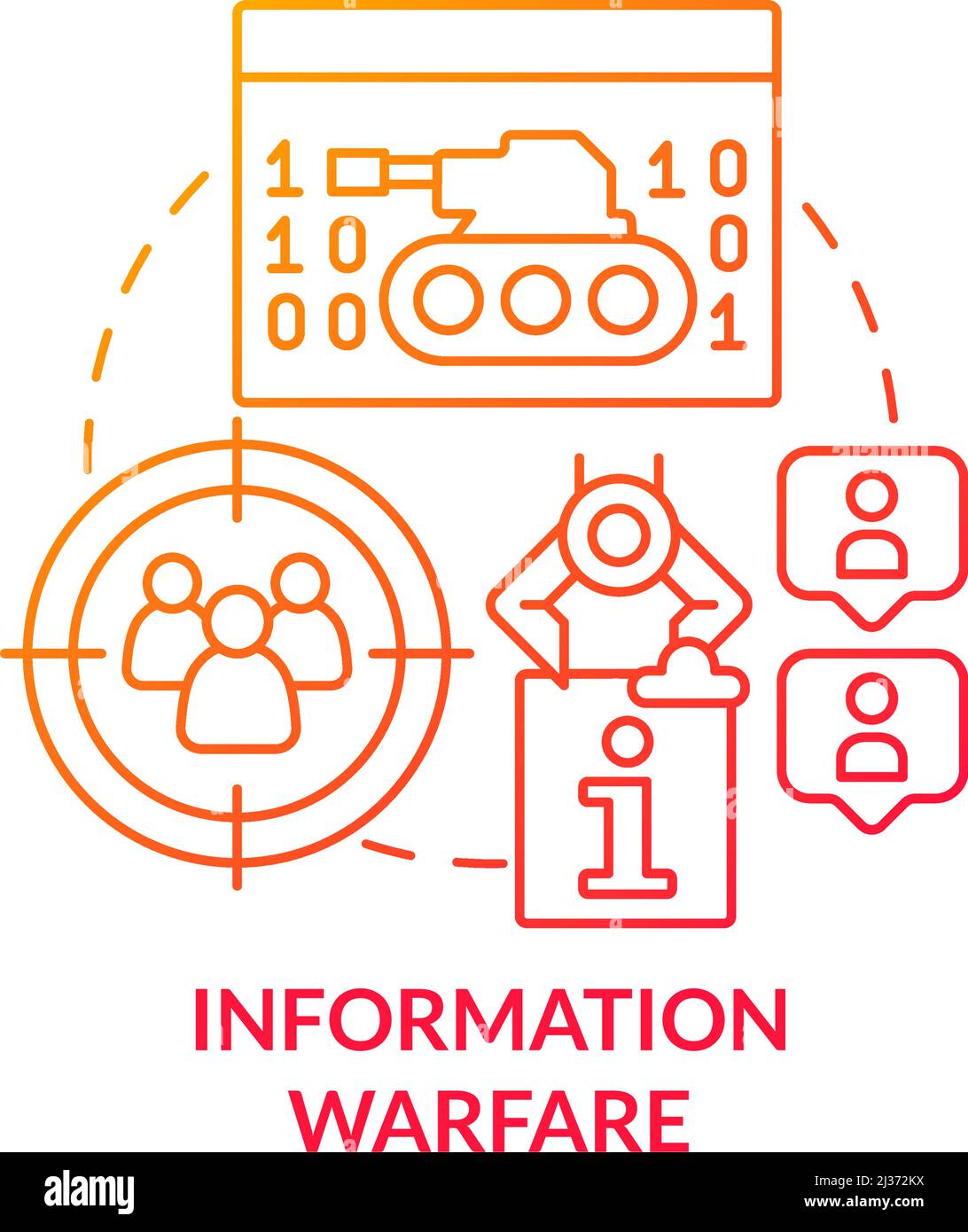 Information warfare red gradient concept icon Stock Vector Image & Art ...