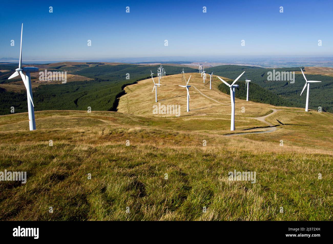 A view from the summit of Windy Standard near Glen Afton in East ...