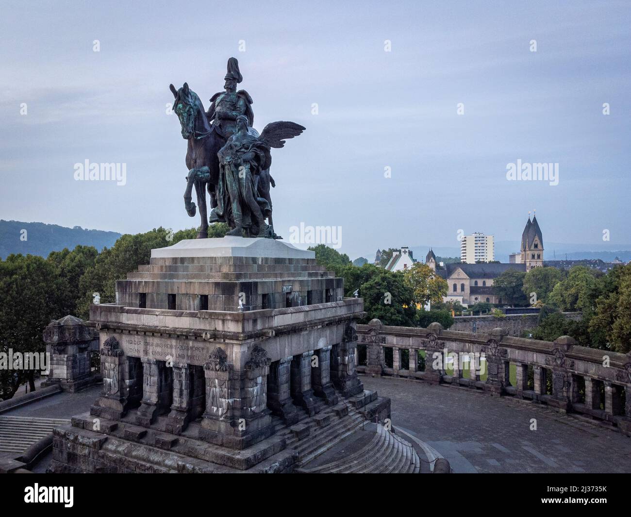 Koblenz statue kaiser wilhelm hi-res stock photography and images - Alamy