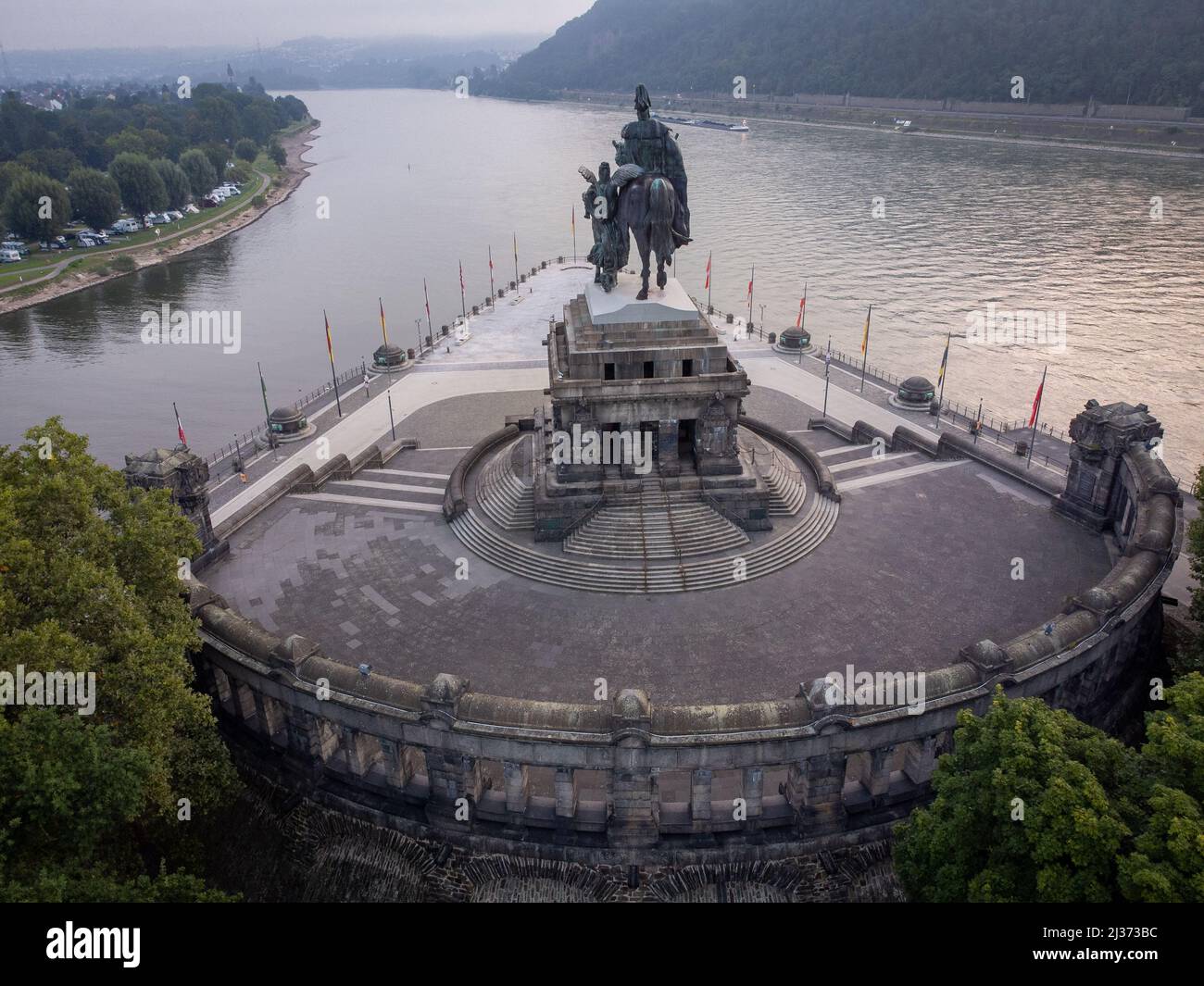 View of The Kaiser Wilhelm Statue in Koblenz, Germany Stock Photo - Alamy