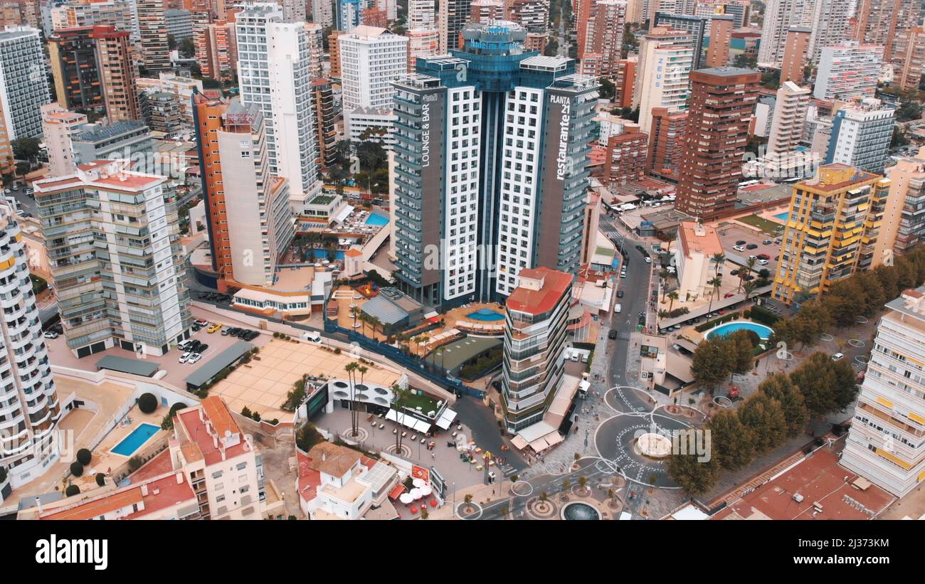 side view of the Spanish city, its architecture, beauty, and urbanism ...