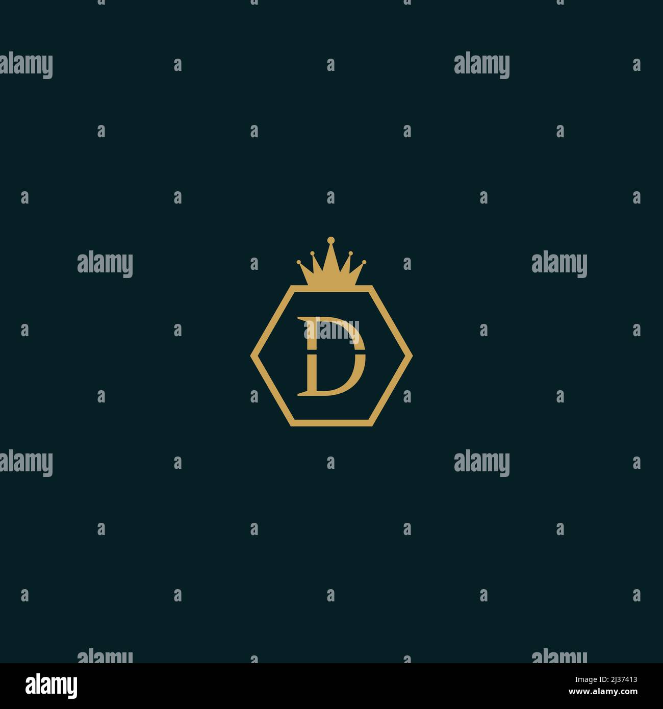 Alphabet letter D icon logo with crown Stock Vector Image & Art - Alamy