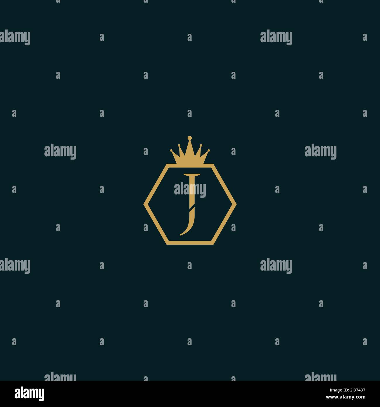 Letter j badge logo hi-res stock photography and images - Alamy