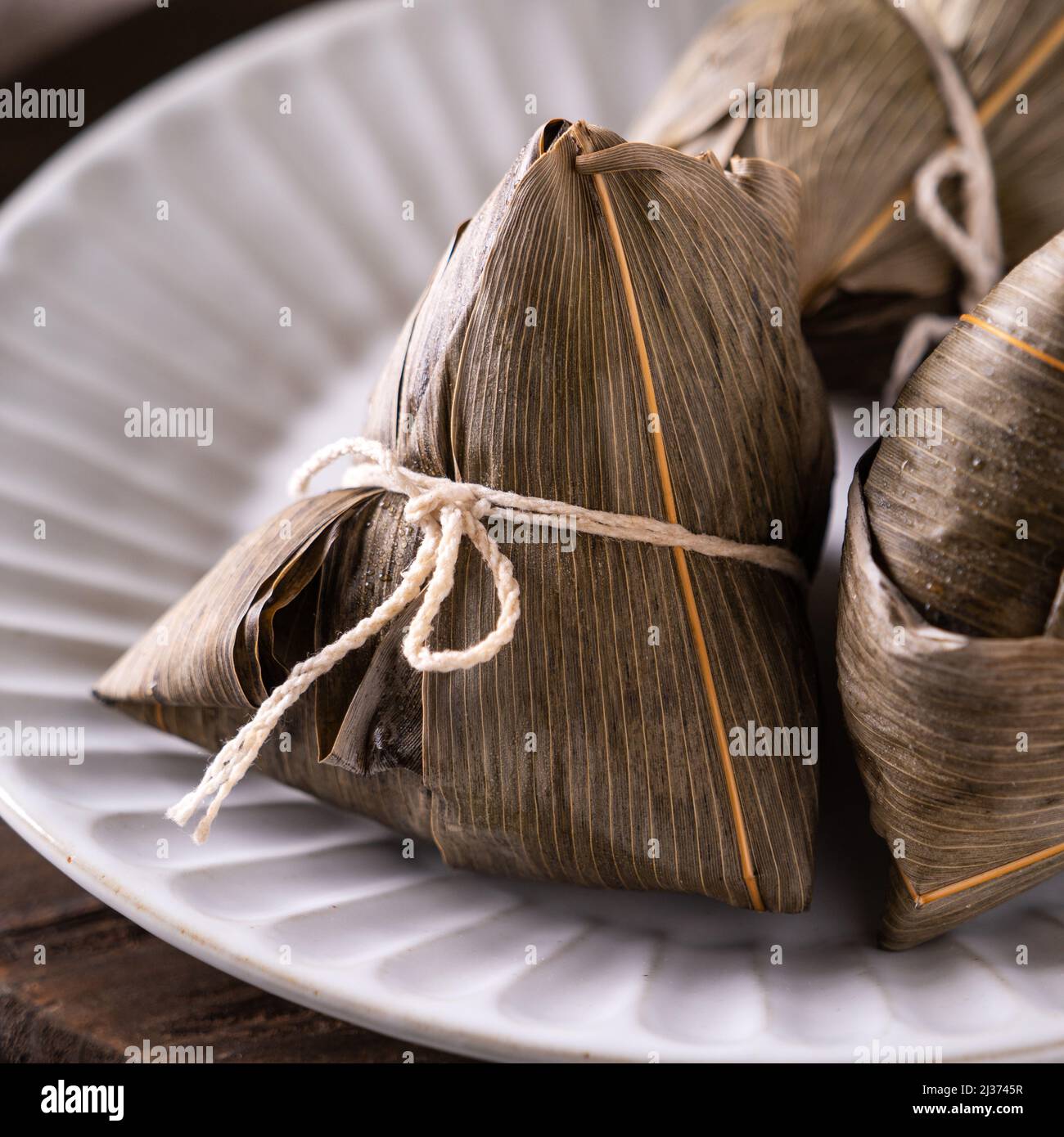 Zongzi. Close up design concept of rice dumpling for traditional ...